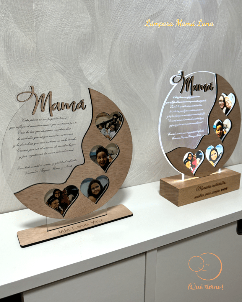 Placa Mamá Luna - ¡Qué Tierno!
