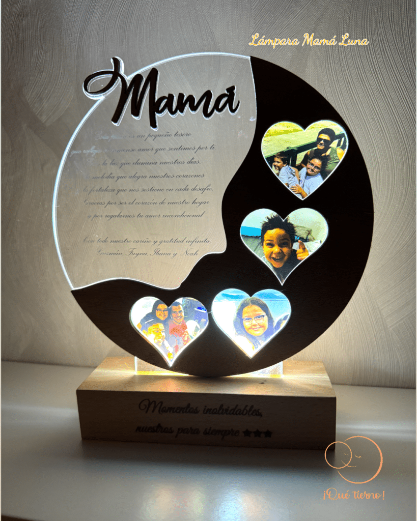 Placa Mamá Luna - ¡Qué Tierno!