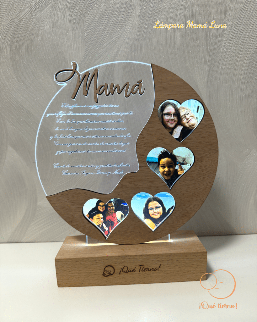 Placa Mamá Luna - ¡Qué Tierno!